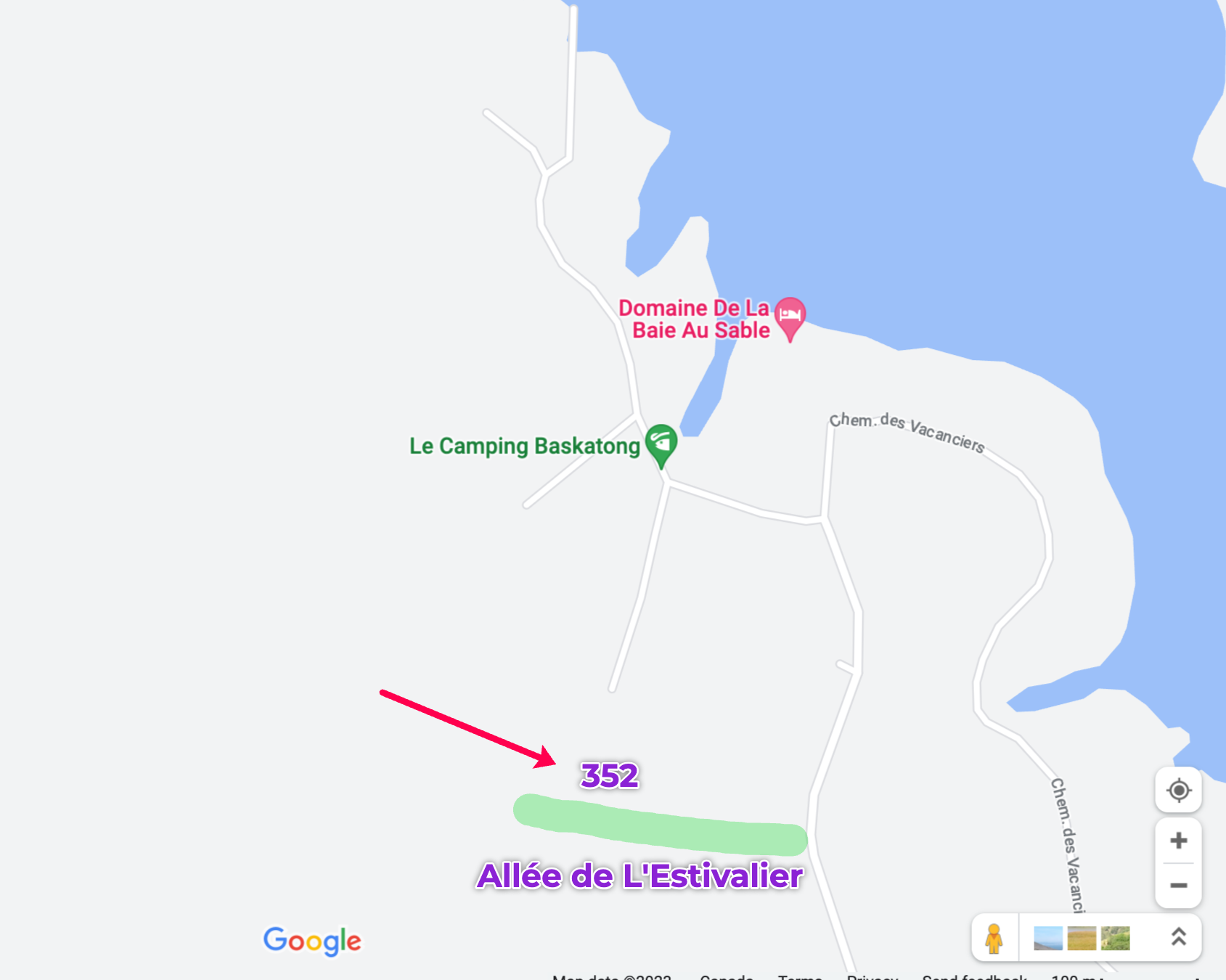 Adresse - Chalet à louer Baskatong